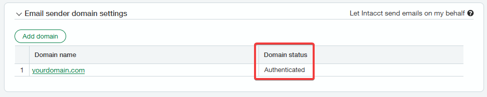 How to Authenticate and Validate Custom Email Domains in Sage Intacct
